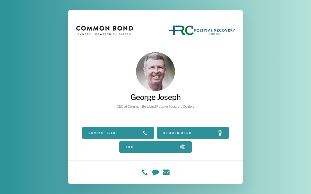 George Joseph - CEO of Common Bond Bakery Brasserie Bistro & Positive ...